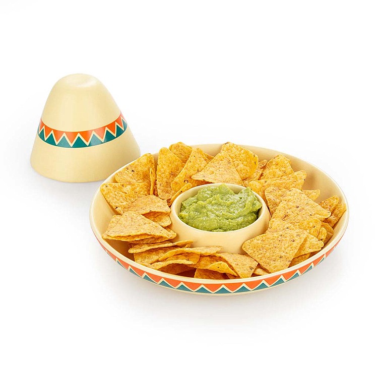 Prato para nachos em forma de chapéu mexicano